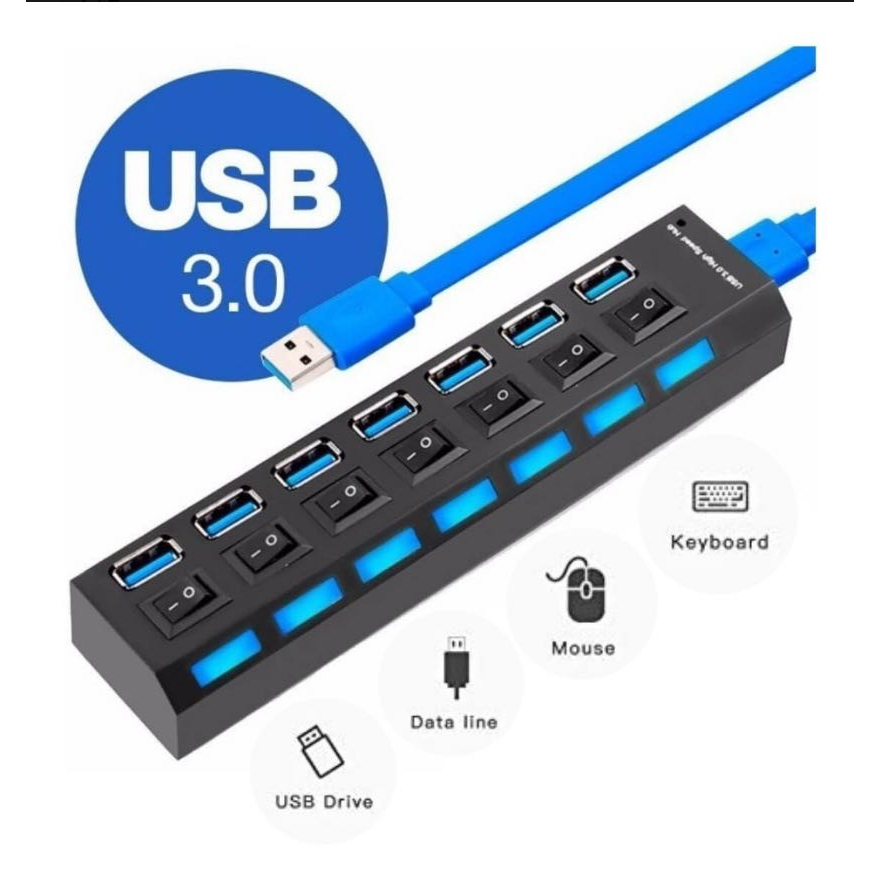 Adaptador Hub Usb 3.0 de 7 Portas | Shopee Brasil