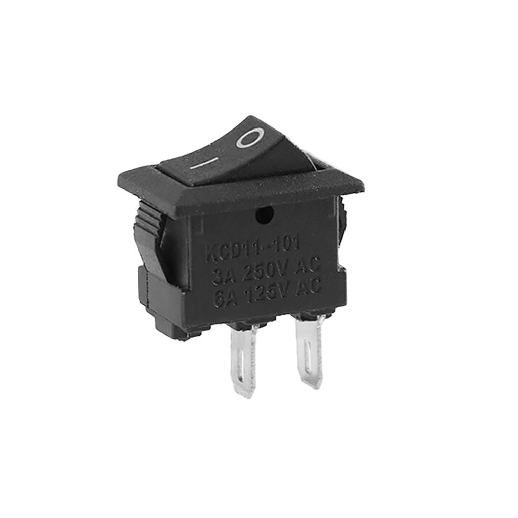 Chave Gangorra Mini Kcd11-101 PRETA 10X15mm Liga/desliga 250v 3A ...