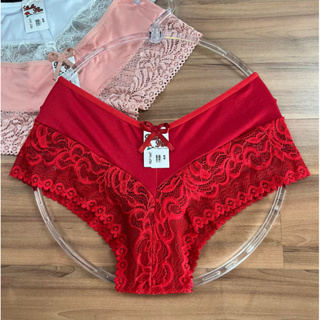Kit com 5 Calcinhas de Renda Box Shortinho Cueca Boxer Feminina Linda | Shopee Brasil
