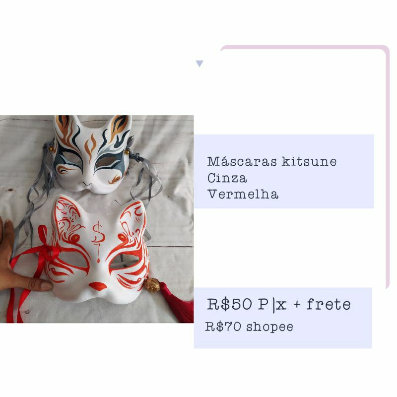 Máscaras Kitsune Cosplay | Shopee Brasil
