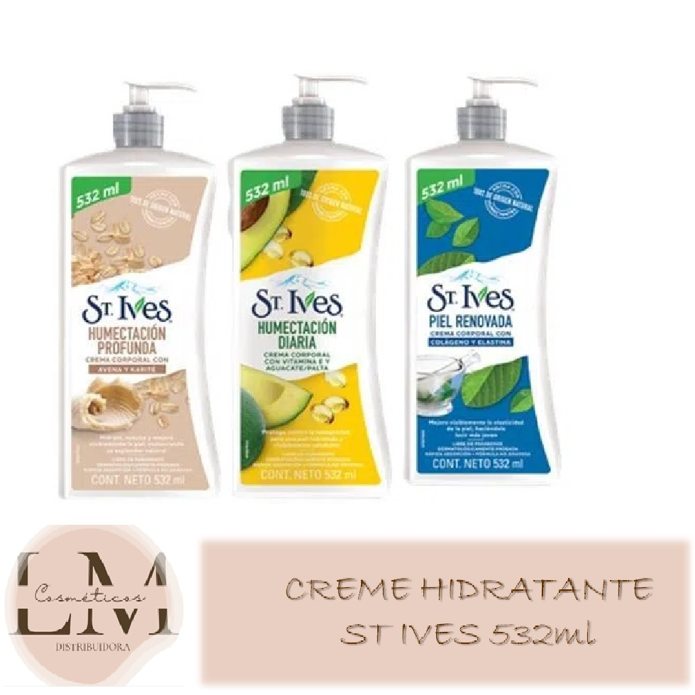 Creme Hidratante Corporal St Ives 532ml (Escolha o tipo) | Shopee Brasil