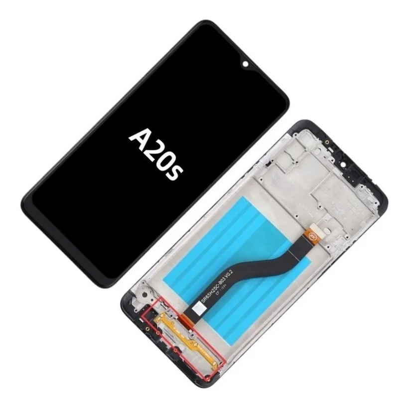 Tela Frontal Display Lcd Touch Completo Samsung A20S A207 Com Aro | Shopee Brasil