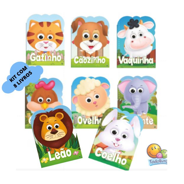 Kit com 8 Livros Infantis de Animais - Olha Quem Sou! | Shopee Brasil