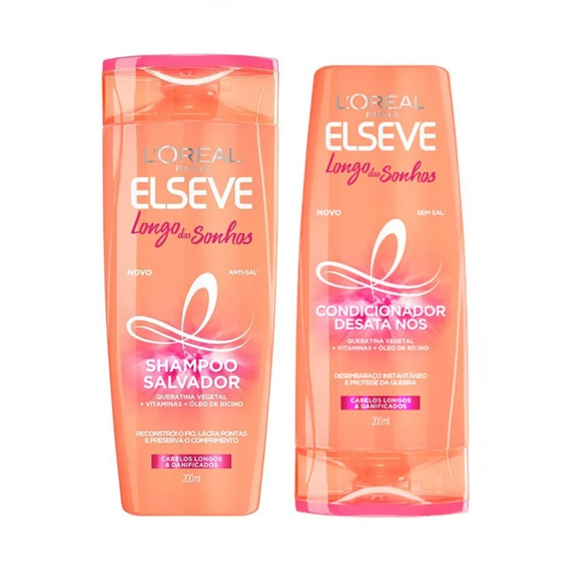 Kit Elseve Shampoo 375mL + Condicionador 170mL | Shopee Brasil