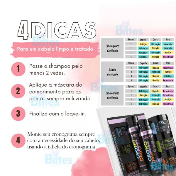 KIT CRONOGRAMA CHARMELLE COSMÉTICOS CRONODAY CAPILAR HIDRATAÇÃO ...