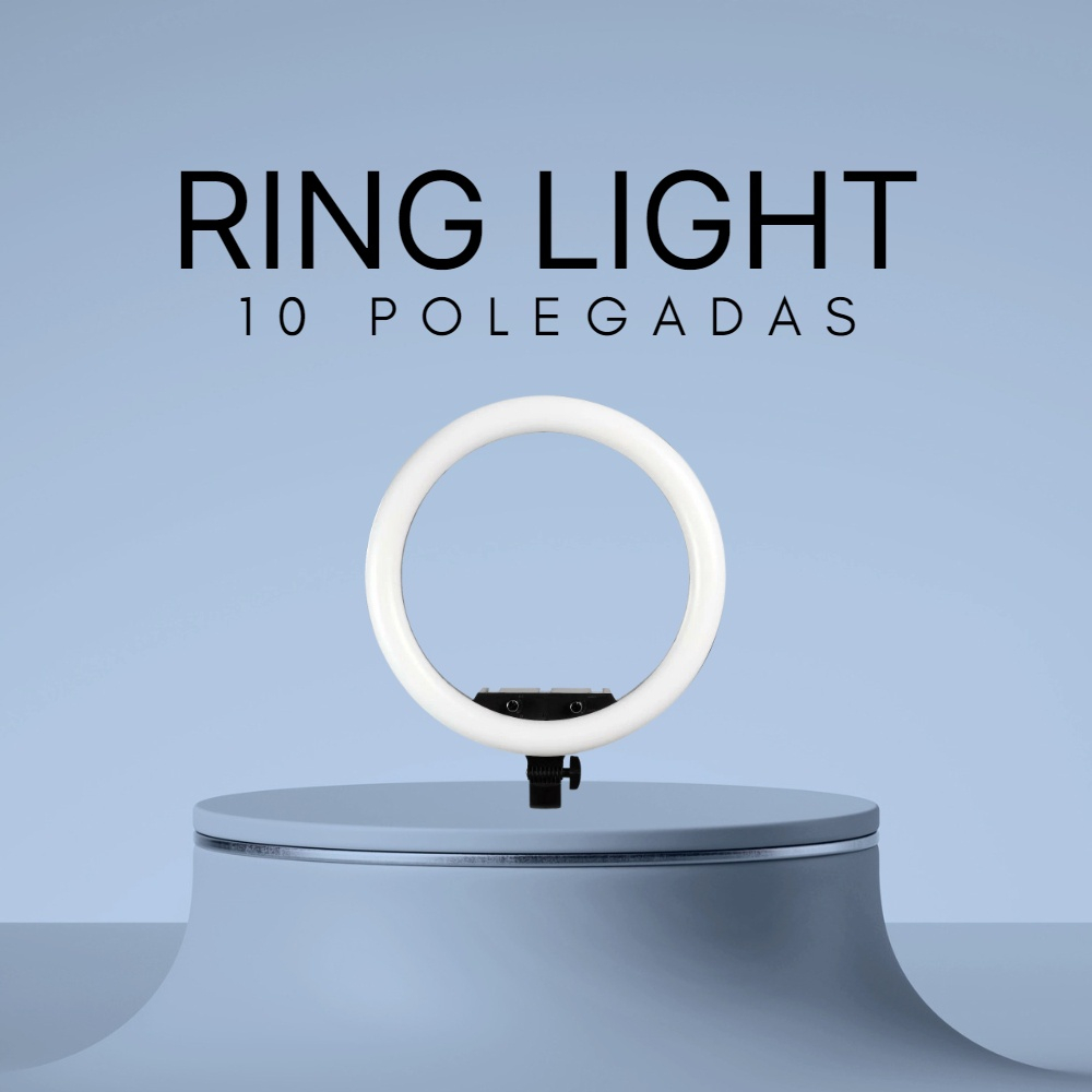 Ring Light Led Iluminador Portátil 10' Polegadas Sem Tripé Bivolt | Shopee Brasil