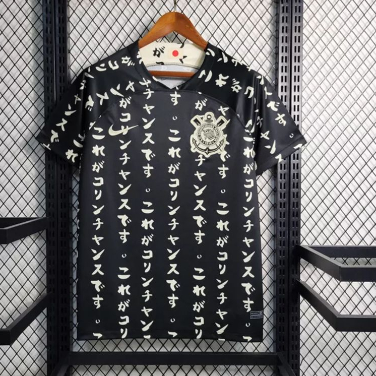 Camisa Corinthians Edição Especial Japão 22/23 Masculina Preta | Shopee ...