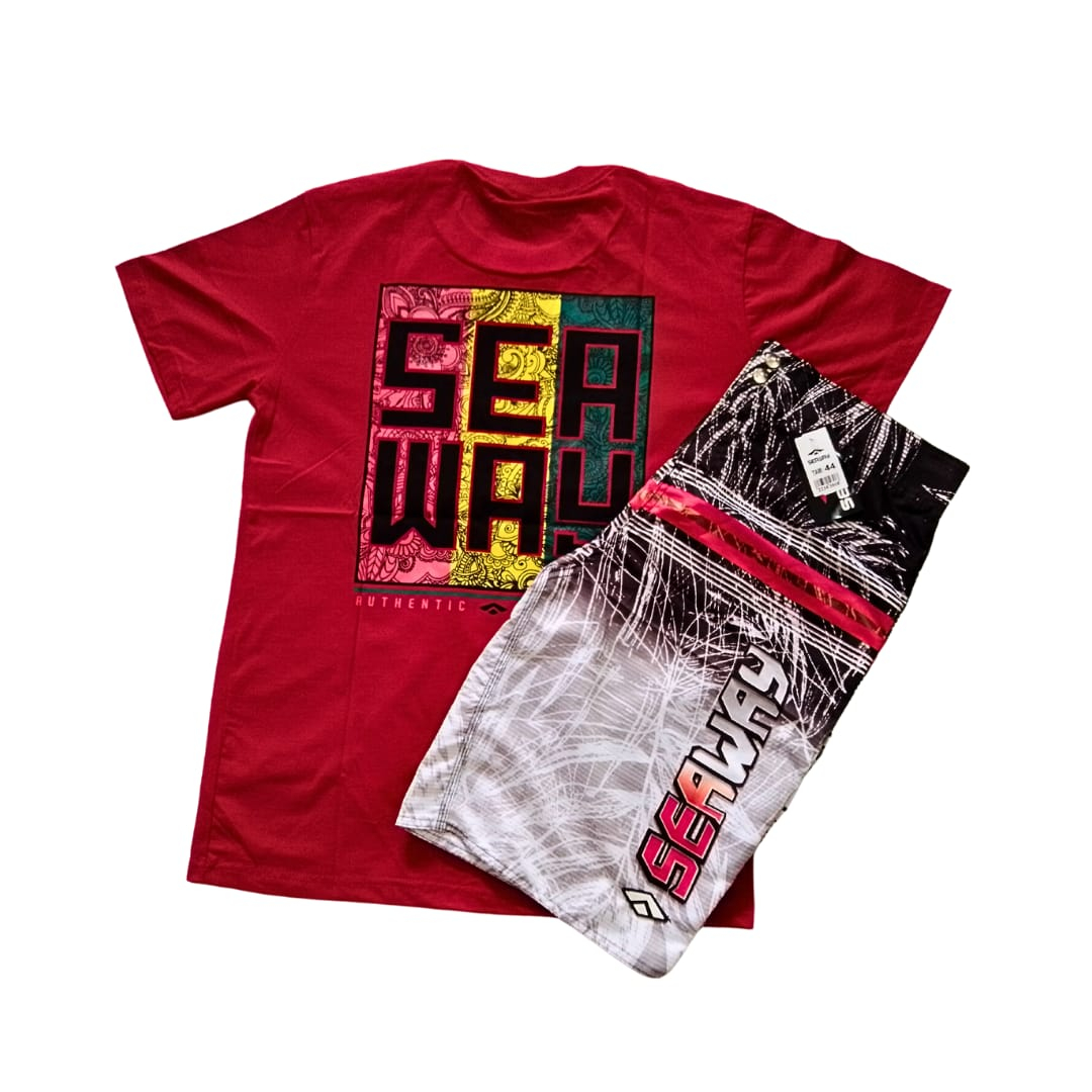 kit Seaway Bermuda + camisa | Shopee Brasil