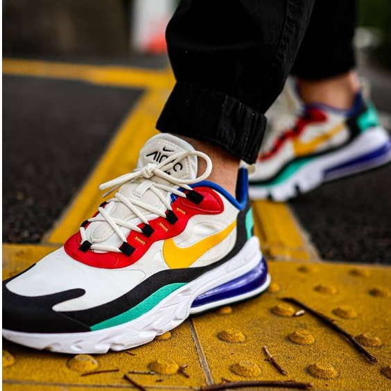 Tenis Nike Air Max 270 React Colorido Bolha Azul Bolha 2022 Aproveite ...