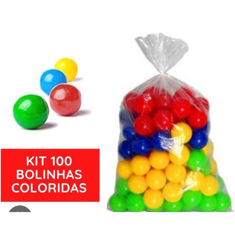 Pacote com 100 Bolinhas Coloridas Infantil | Shopee Brasil