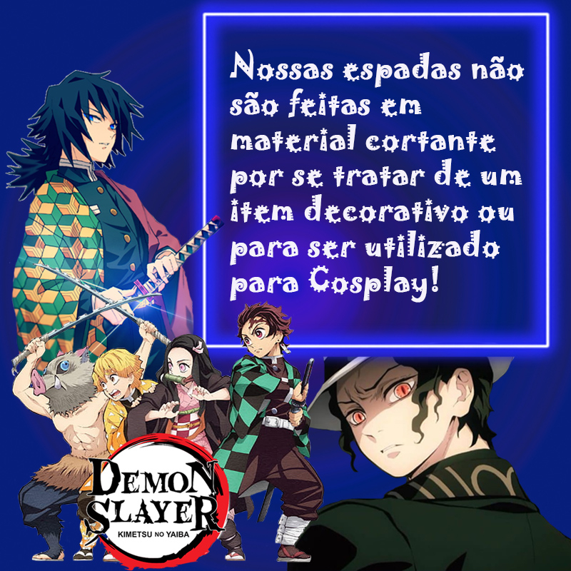 Espada - Nichirin em Madeira Demon Slayer / Kimetsu no Yaiba Muichiro ...