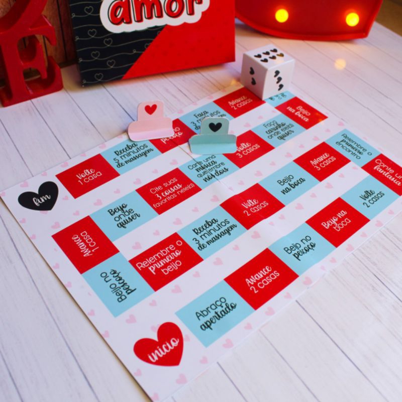 jogo do amor - jogo tabuleiro dia dos namorados | Shopee Brasil