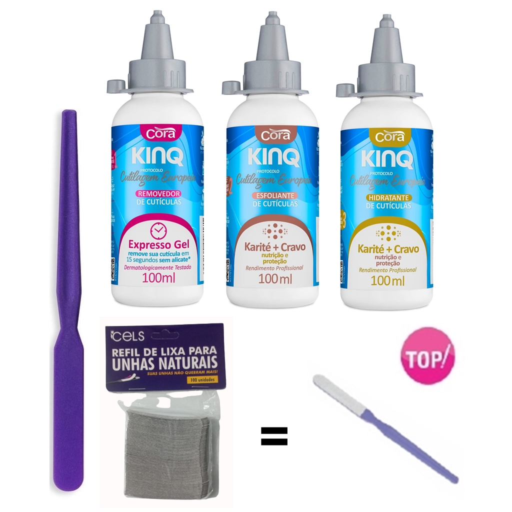 Cutilagem Europeia Kinq Removedor, Esfoliante e Hidratante + 1 Base ...