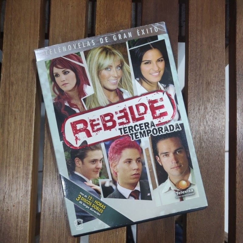 Dvd Rbd Rebelde terceira temporada 3 discos americana com luva ...