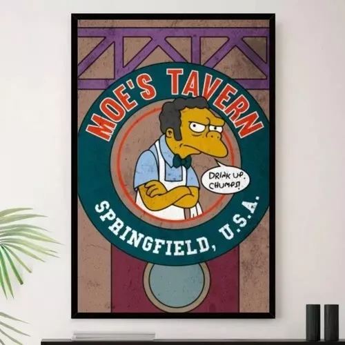Quadro Bar Do Moe Simpsons Cerveja Decorativo A3 35x45cm | Shopee Brasil