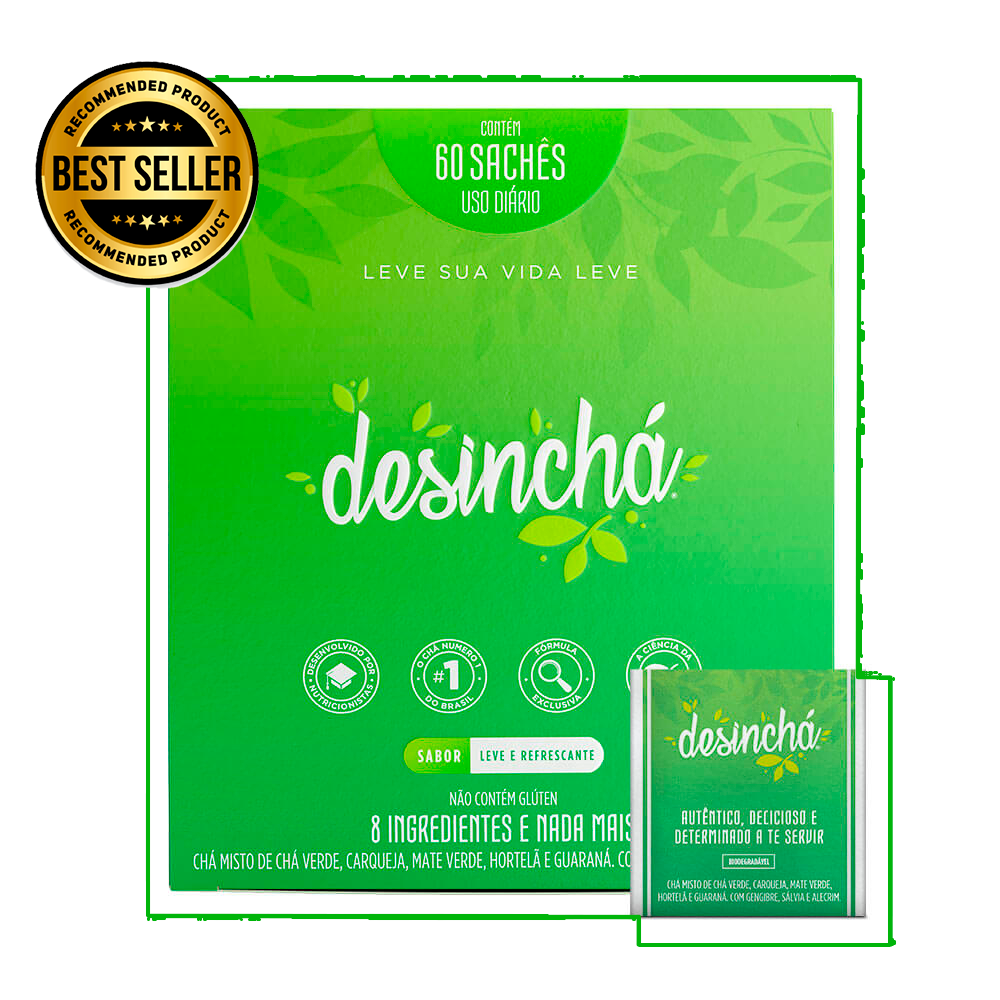 Desincha 100% Original 60 Sachês - Desinchá | Shopee Brasil