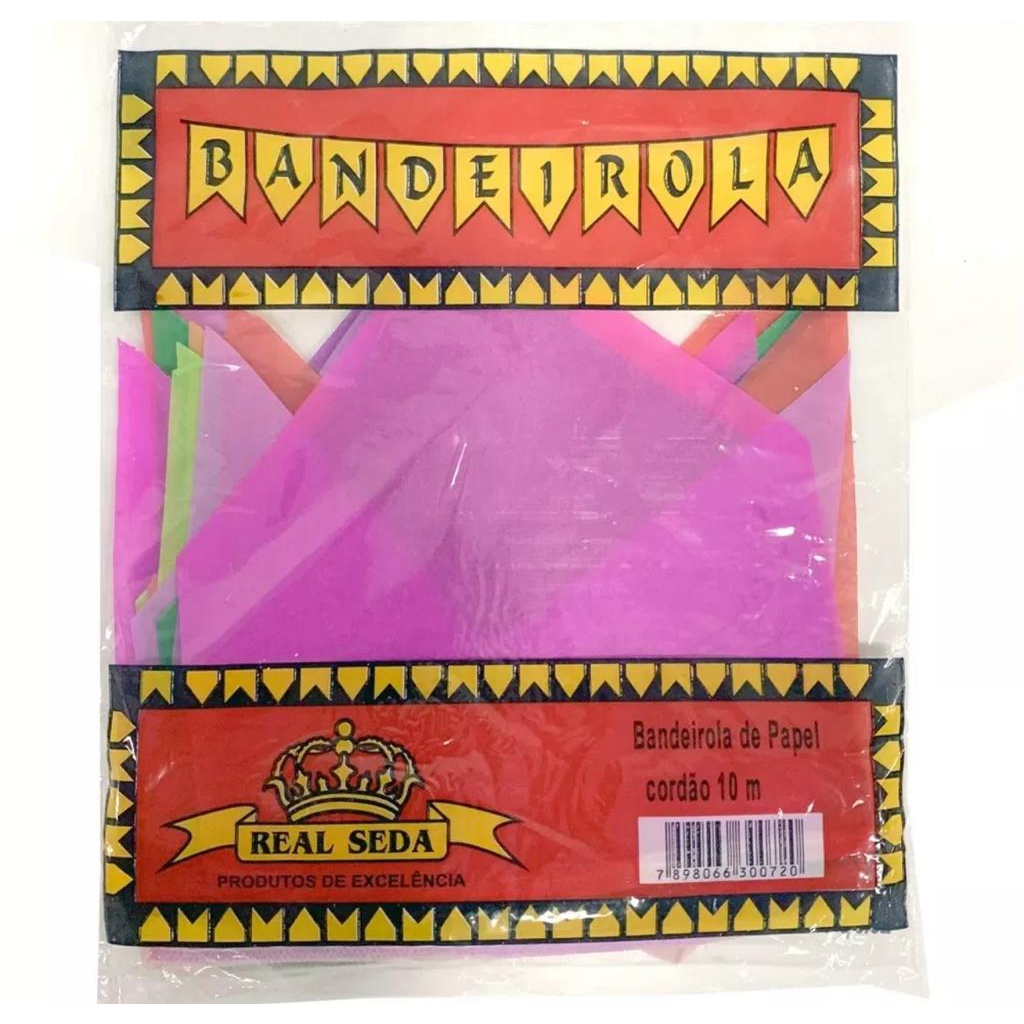 Bandeirinha de Papel para Festa Junina 10 metros - Bandeira para Festa ...
