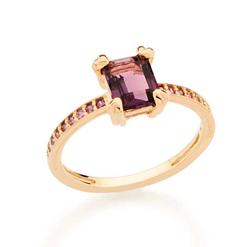 Anel Rommanel Fino Formatura Zircônias E Cristal Roxo 512694 | Shopee ...