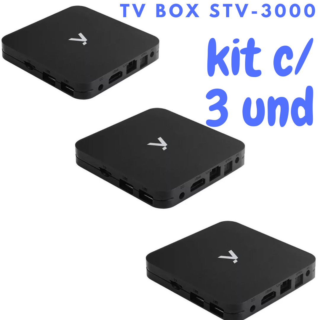 Kit C / 3 Tv Box Aquário Stv-3000 Padrão 4k | Shopee Brasil