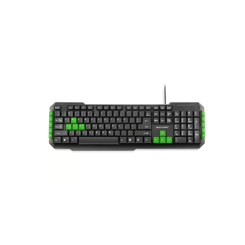 Teclado Gamer USB, teclas verdes | Shopee Brasil