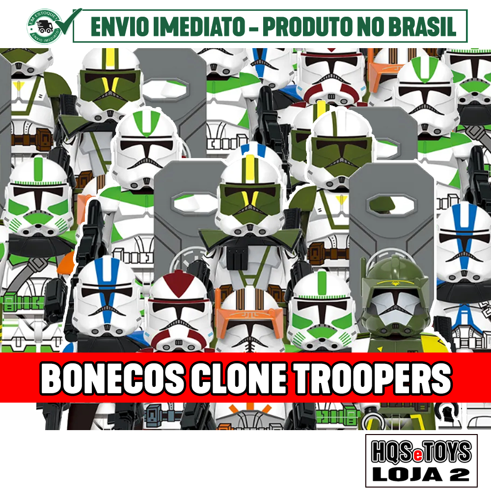 Boneco Custom Bad Batch Tech Omega Echo Hunter Commando compativel lego ...