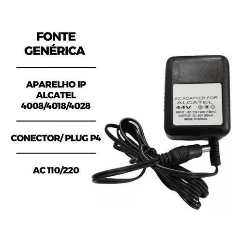 Fonte Genérica Para Ap. Ip Alcatel-lucent 4008/4018/4028 | Shopee Brasil