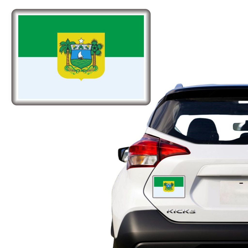Kit Com 02 Adesivos em alto relevo resinado bandeira do Rio Grande do ...