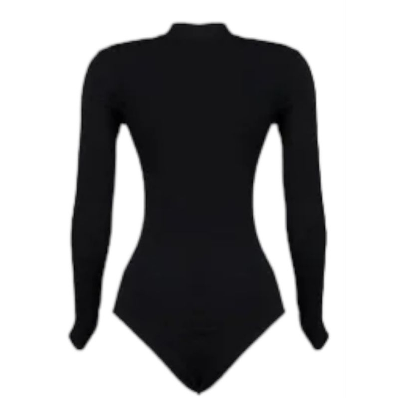 Body Manga Longa Gola Alta Collant Cacharel Feminino | Shopee Brasil