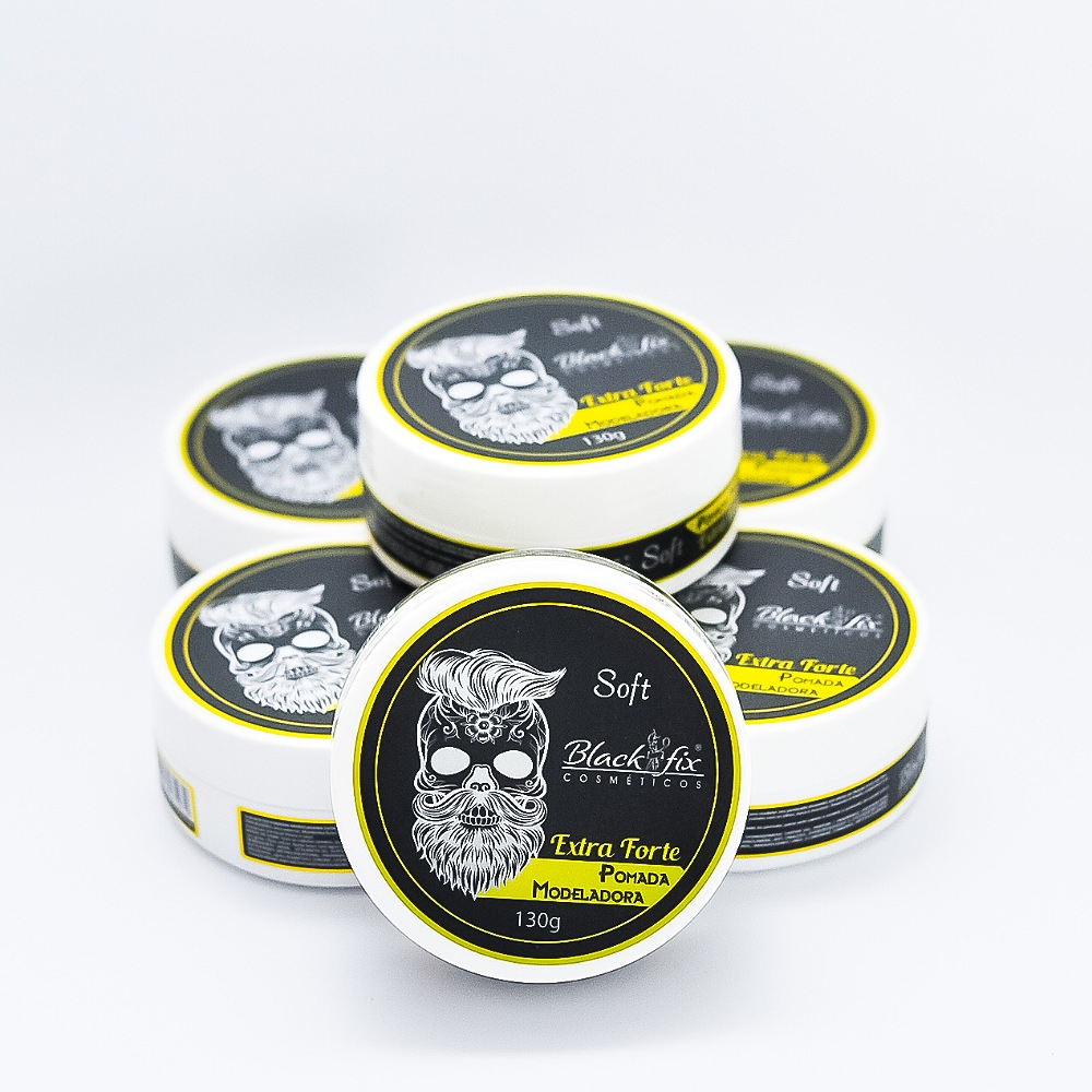 Kit 6 Pomadas Soft Extra Forte - Black Fix - (130g cada) | Shopee Brasil