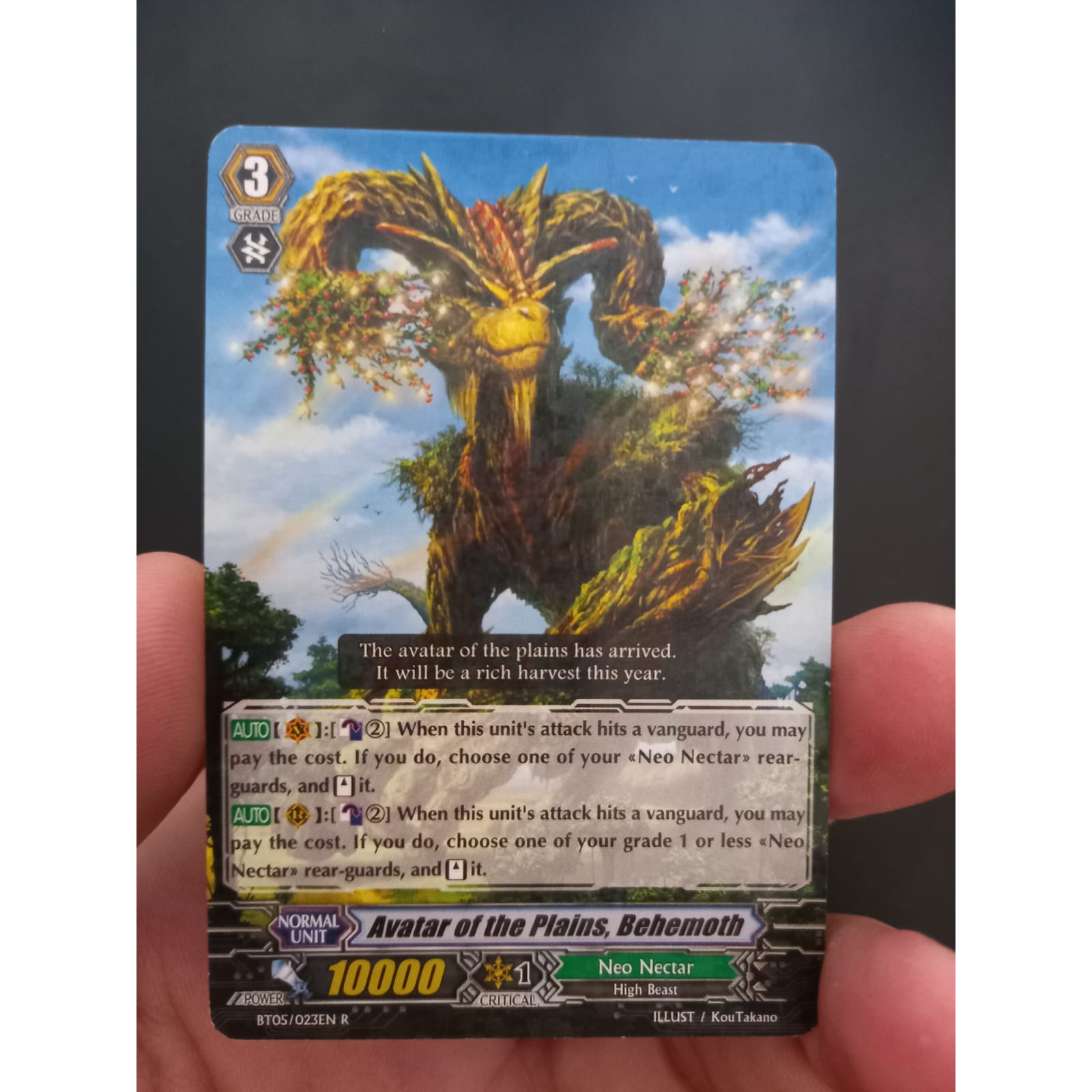Carta Cardfight Vanguard Avatar of the Plainsm, Behemoth | Shopee Brasil