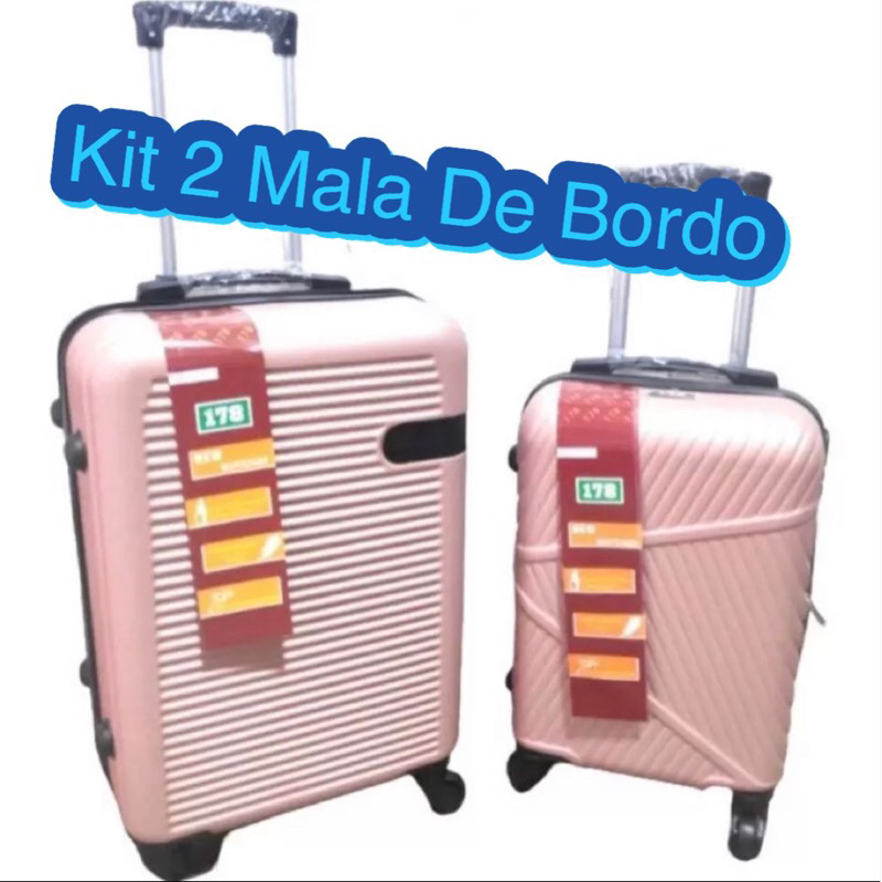 Kit 2 Mala De Bordo Rodinha 360Grau,montado - Escorrega o Preço