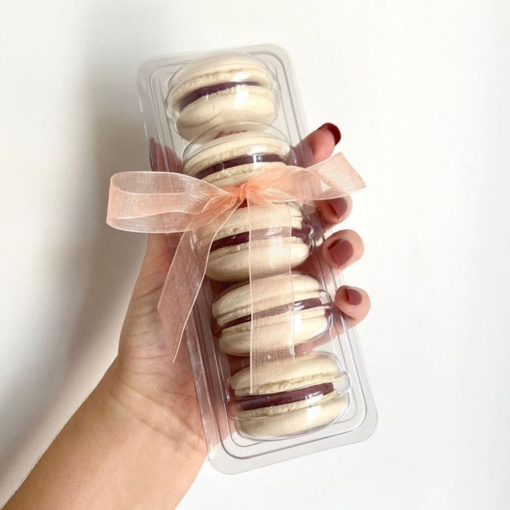 100 unidades - Embalagem para 5 Macarons/Mini Donuts | Shopee Brasil
