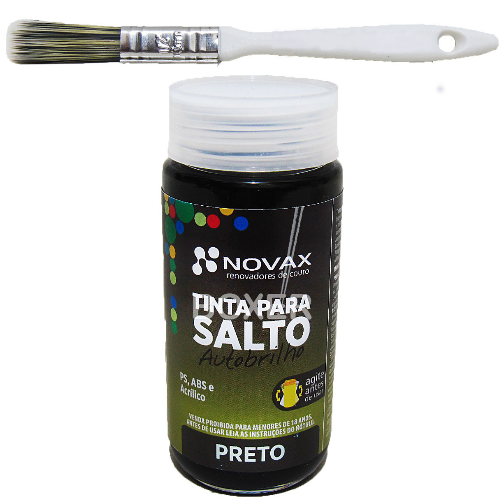 Tinta Para Salto Preto Brilho Ps Abs Acrilico 90ml | Shopee Brasil