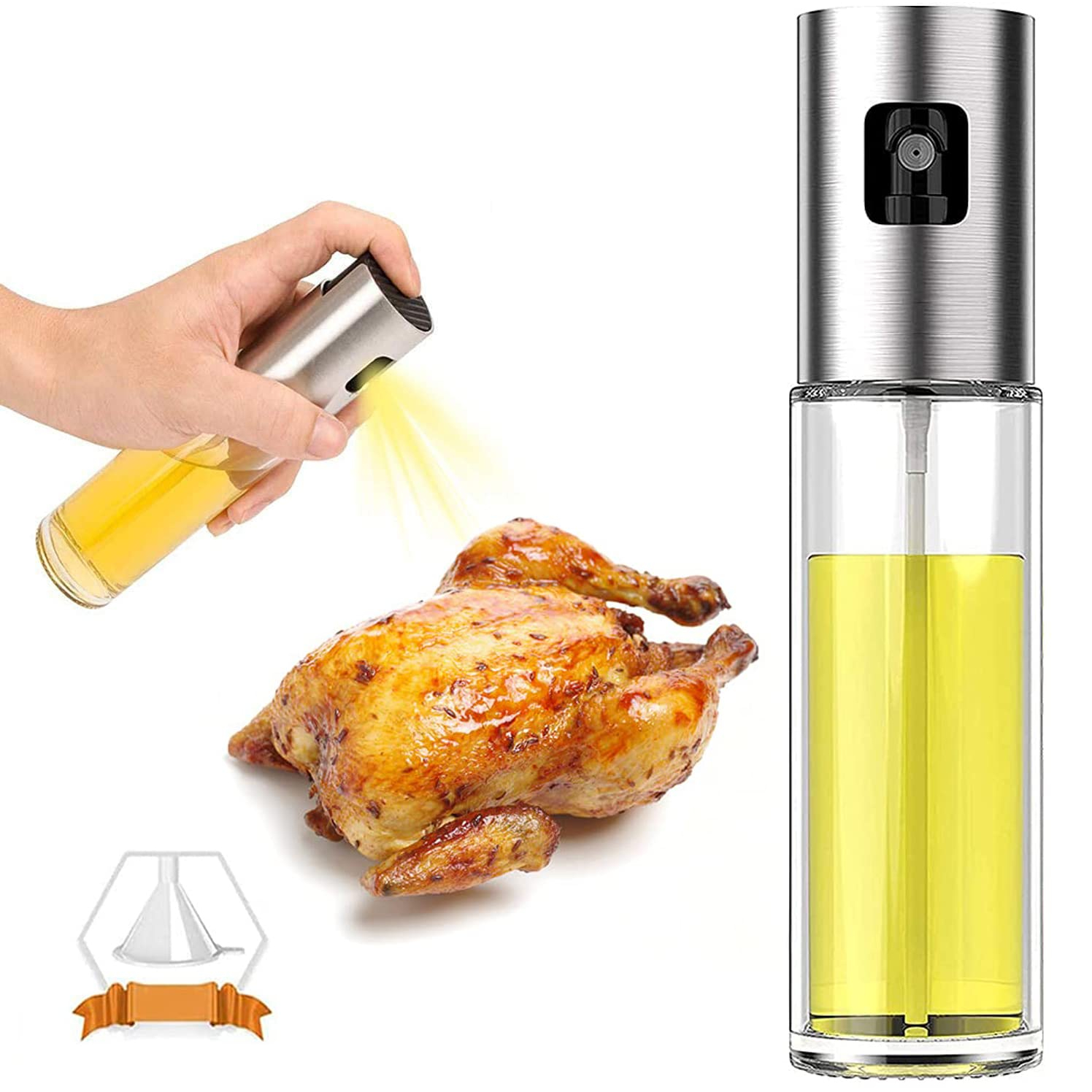 Garrafa de pulverizador de óleo, vidro versátil de spray de óleo de 100 ...