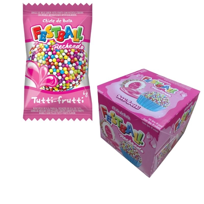 Chicletes Tutti Frutti display C/ 40 unidades. | Shopee Brasil