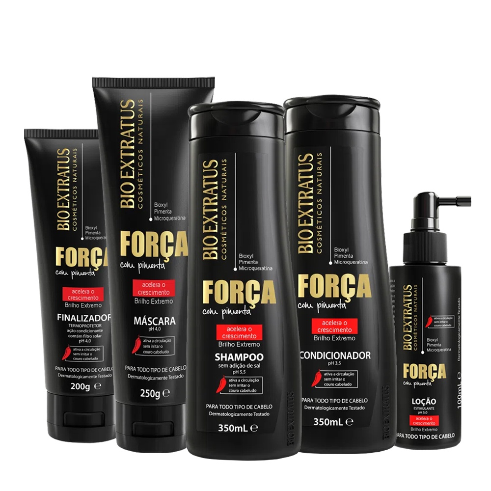 Kit Força com Pimenta Bio Extratus 5 Produtos 250gr/Kit Completo ...
