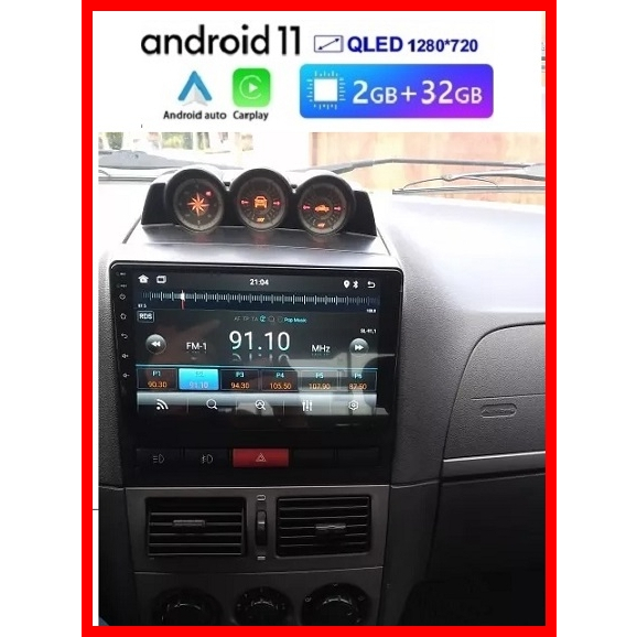 Kit Central Multimídia Android 9 Polegadas Fiat Strada Idea Palio Weekend Siena Moldura e Câmera ...