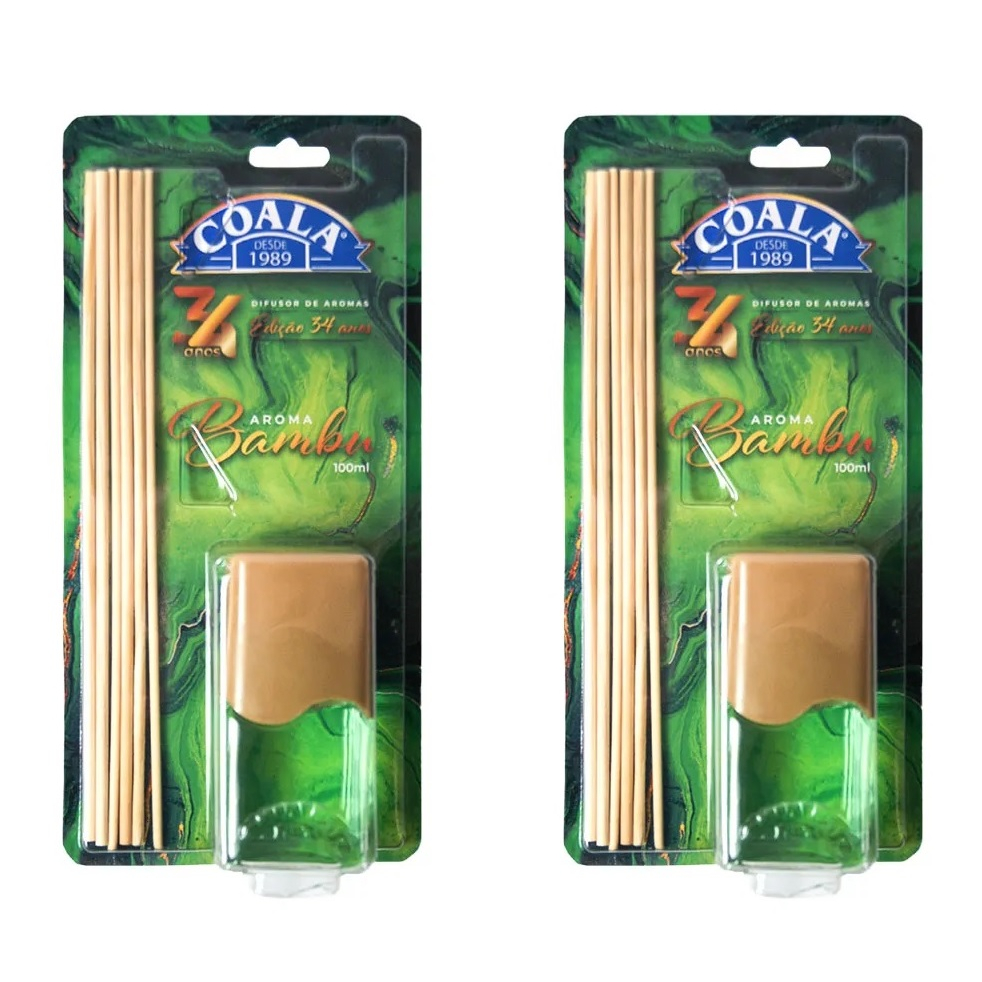 Kit 2 Coala Difusor de Aromas e Ambientes Bambu 100ML - Com Varetas ...