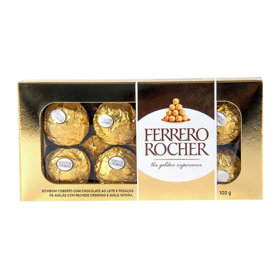 Chocolate Ferrero Rocher caixa com 08 unidades | Shopee Brasil