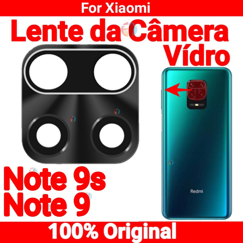 Lente Vidro Câmera Traseira Redmi Note 9 / Note 9s / Note 9 Pro ...