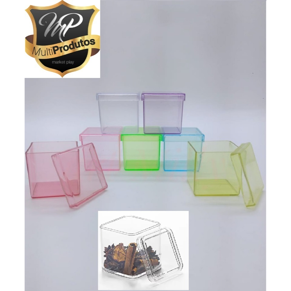 10 Caixa p/ Kit Gin Especiarias Quadrada de Acrilico 4x4 | Shopee Brasil