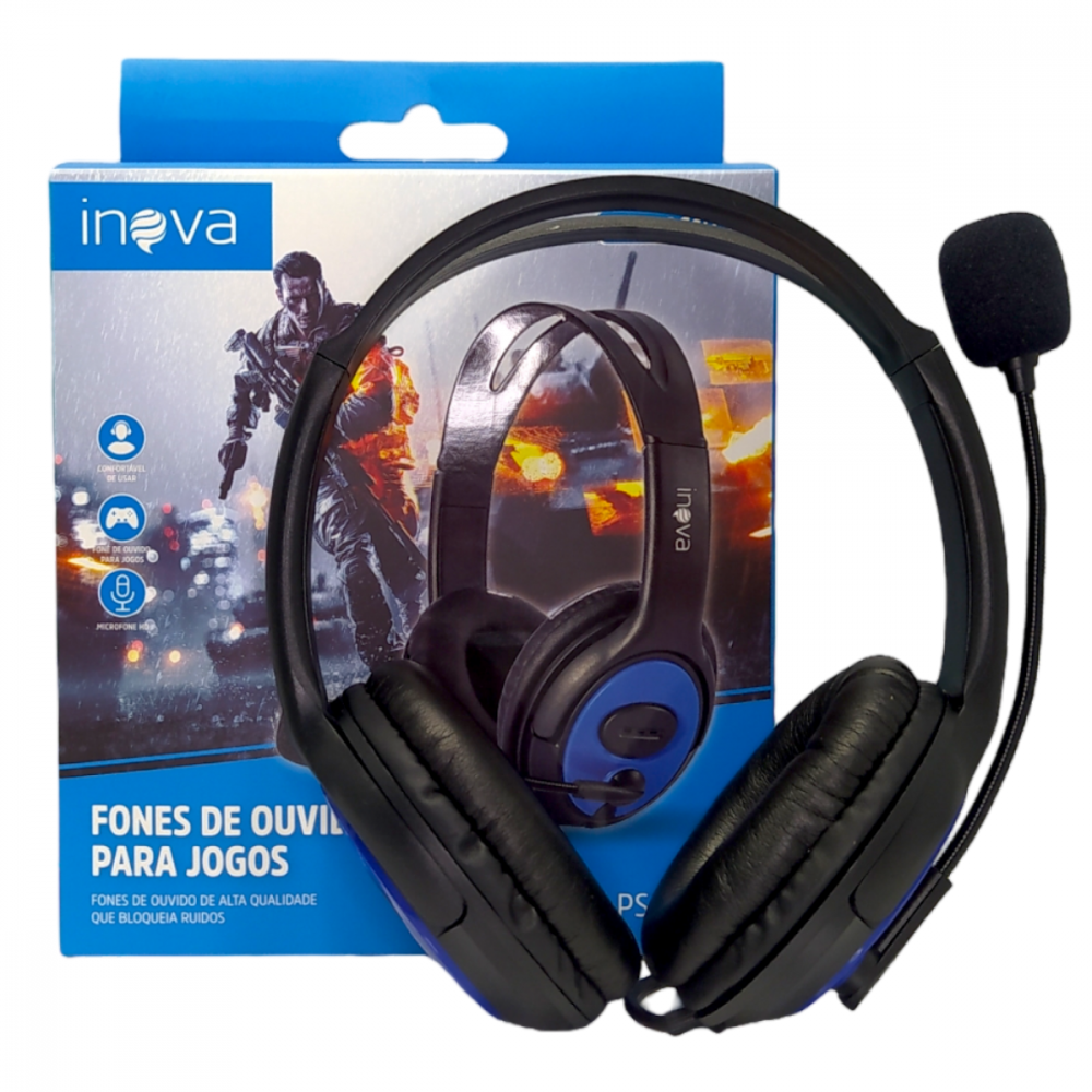 Fone de Ouvido Headset Gamer Inova FON-8619 P2 3.5mm | Shopee Brasil
