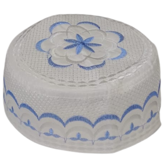 Ekete Fila Branco Azul 58cm Africano Umbanda Candomble | Shopee Brasil
