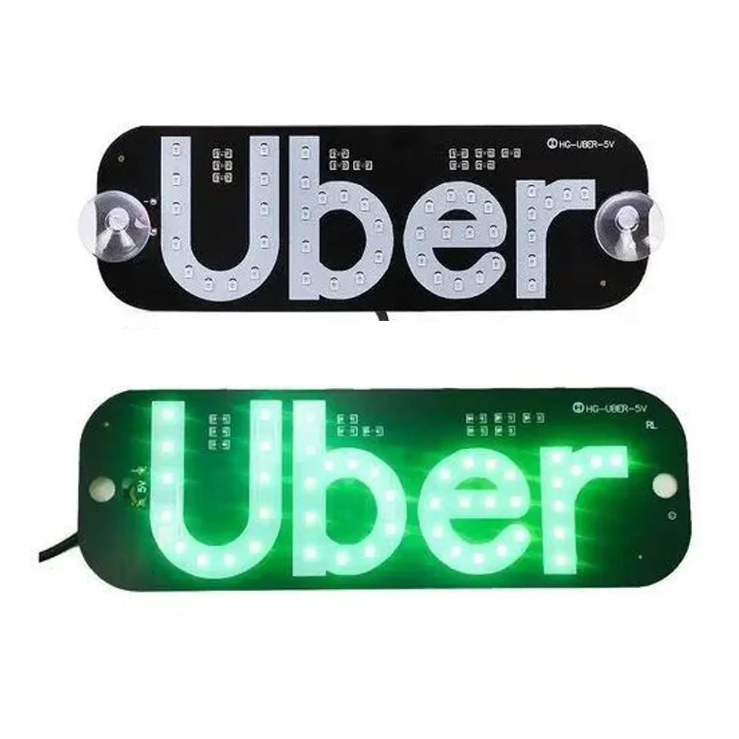 Placa Uber USB Com LED 5V Verde Para Carro | Shopee Brasil
