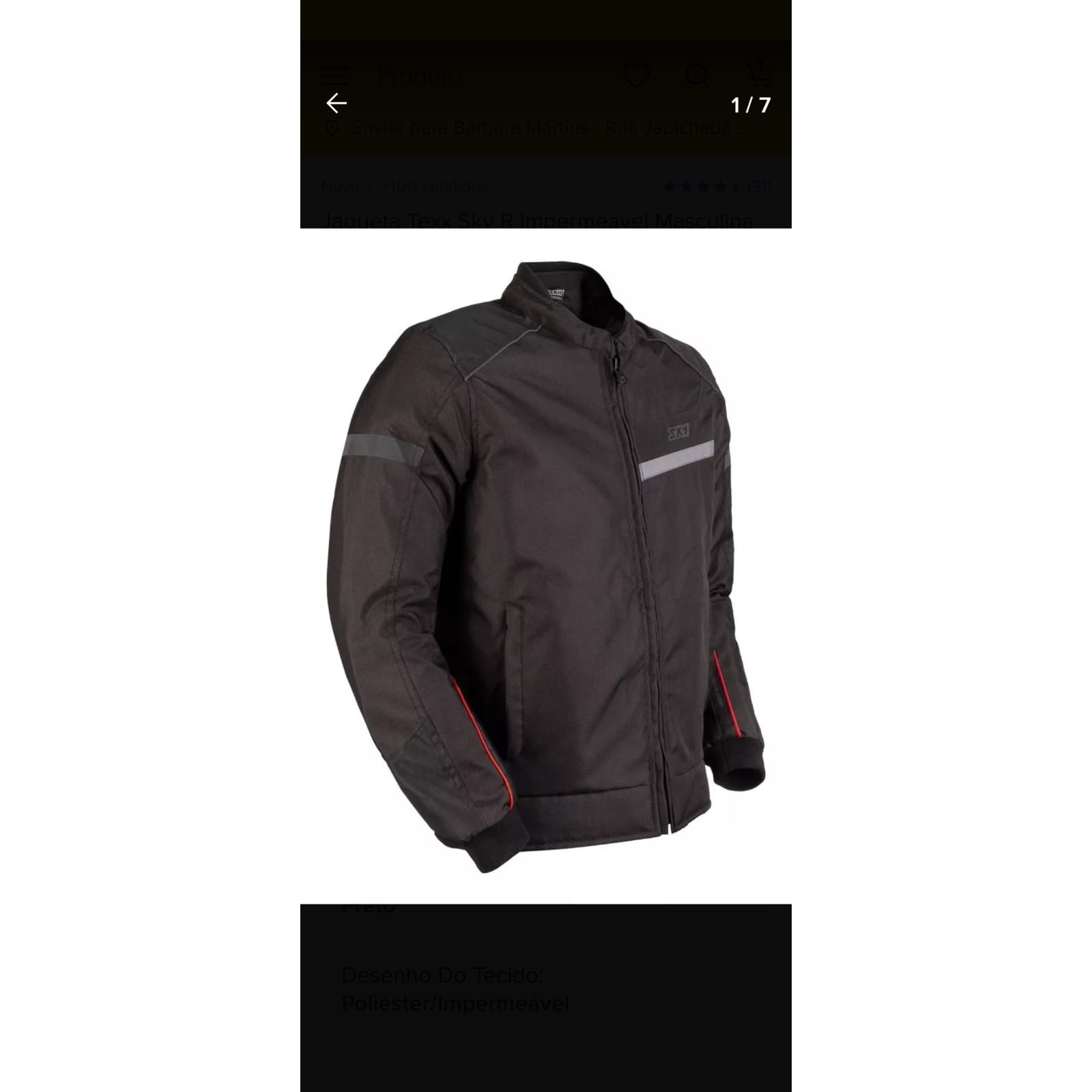 Jaqueta Texx Sky R Impermeavel Masculina Preta Moto | Shopee Brasil