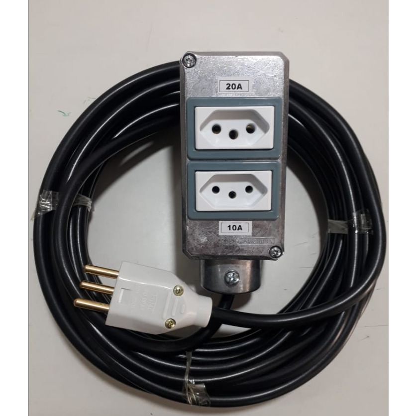 Extensão Elétrica Profissional 1 - 10/ 15/ 20 / 30 e 50 metros (BIVOLT) | Shopee Brasil