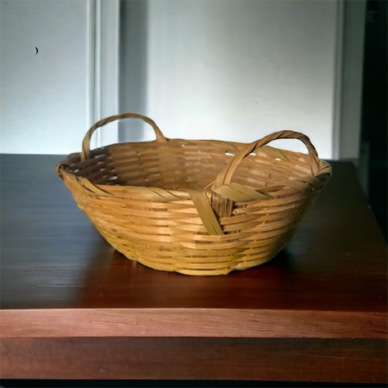 Kit com 10 Cestas de Bambu Oval 23 cm | Shopee Brasil