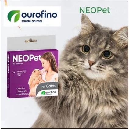 NEOPet Ouro Fino para Gatos. Contra Pulgas. | Shopee Brasil