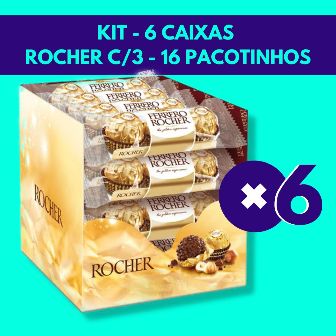 Kit - 6 caixas de bombom Ferrero Rocher | Shopee Brasil