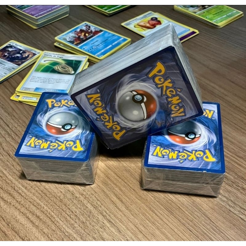 Lote 100 Cartas Pokemon Originais Sem Repetições - Escorrega o Preço